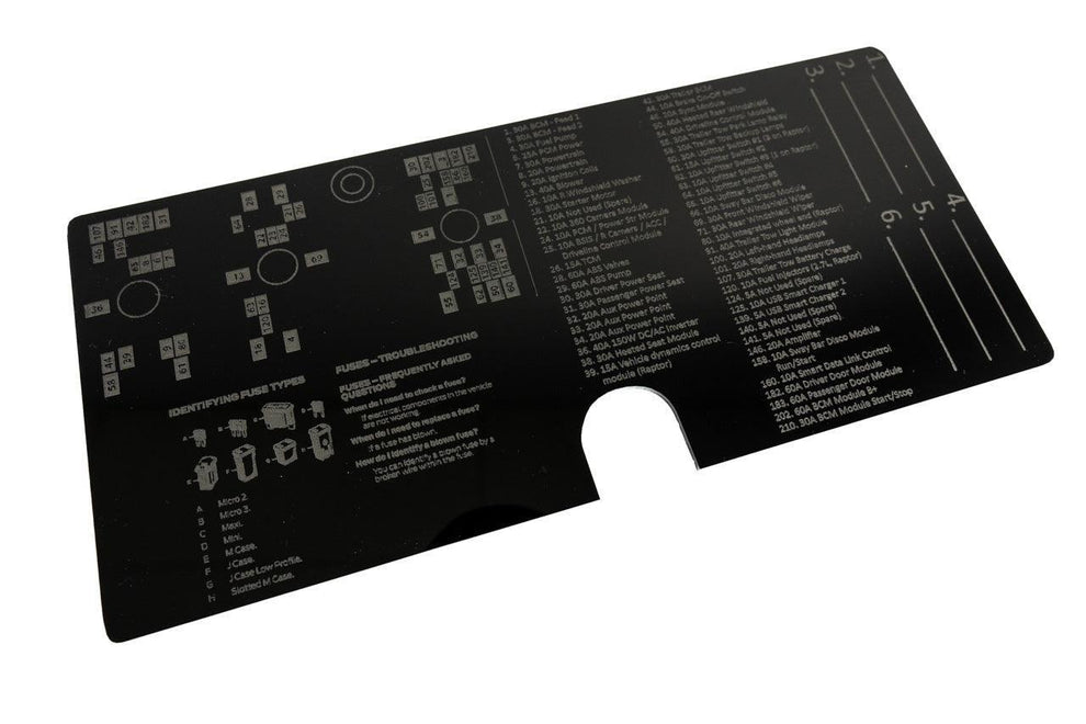 Acrylic Laser Series Fuse Box Lid Label Plate - 2021-2025 Bronco ...